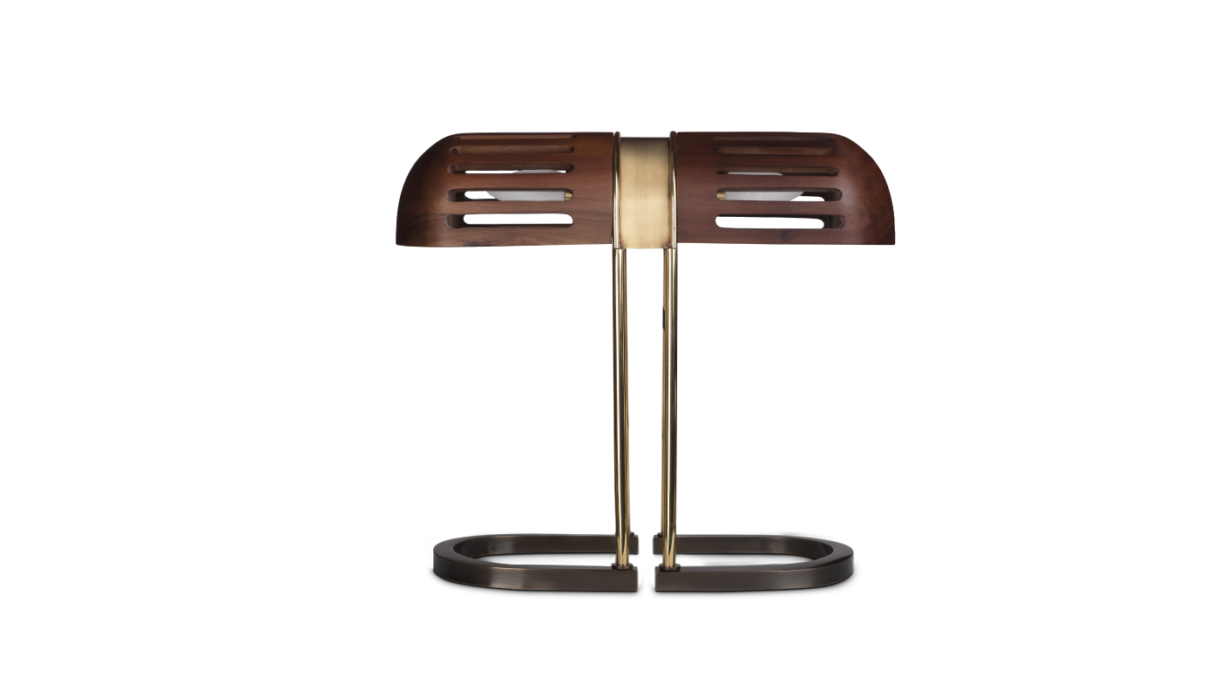 Turing Table Lamp Wood Tailors Club Riveting Craftsmanship