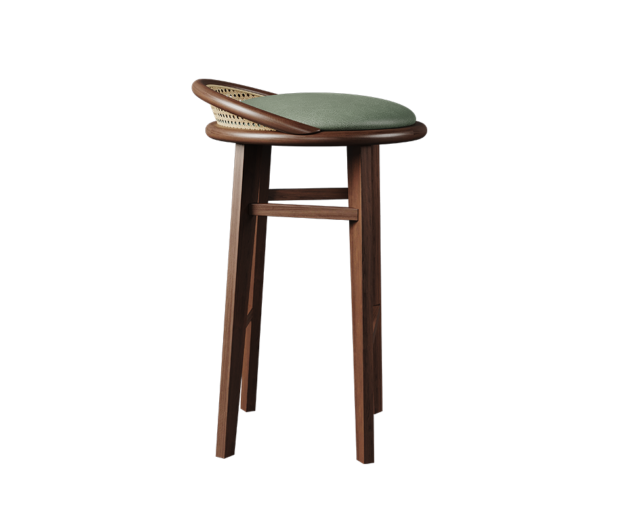 Brummell Bar Stool Wood Tailors Club Riveting Craftsmanship