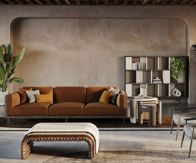 Conway Sofa Wood Tailors Club Riveting Craftsmanship