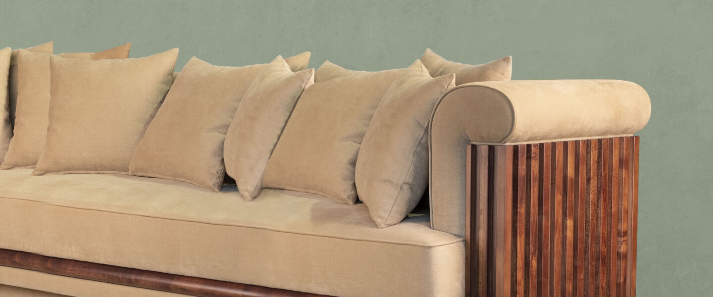 Conway Sofa Wood Tailors Club Riveting Craftsmanship