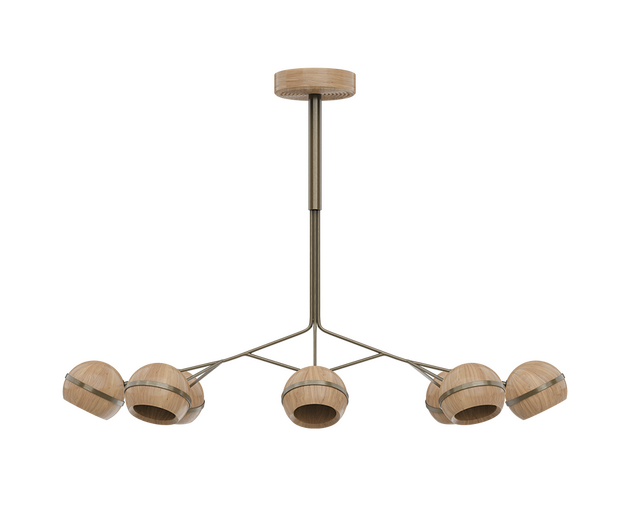 Fleming Suspension Lamp Wood Tailors Club Riveting Crafts