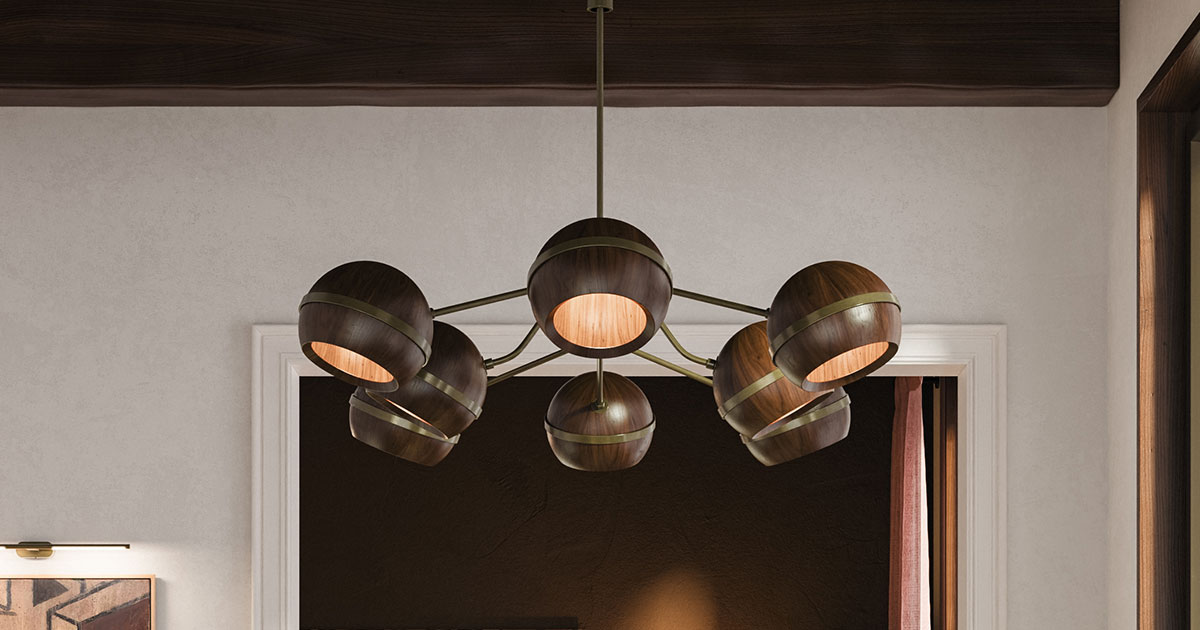 Fleming Suspension Lamp Wood Tailors Club Riveting Crafts