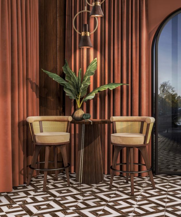 The Exquisite George Rattan Bar Stool By Wood Tailors Club