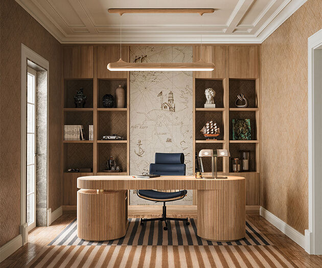 Gifford Desk - Wood Tailors Club Riveting Craftsmanship