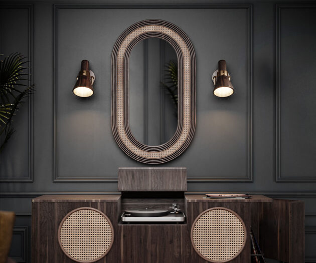 Hudson Mirror Wood Tailors Club Riveting Craftsmanship
