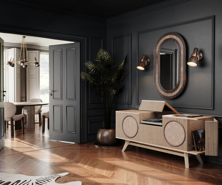 Hudson Mirror Wood Tailors Club Riveting Craftsmanship