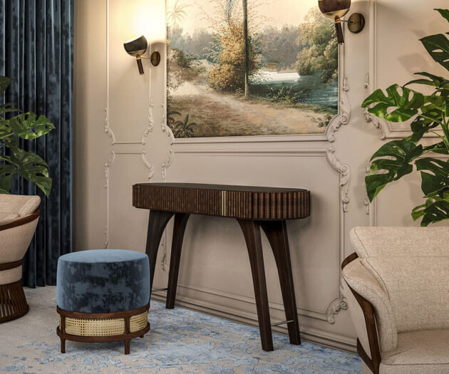 Robert Console Wood Tailors Club Riveting Craftsmanship