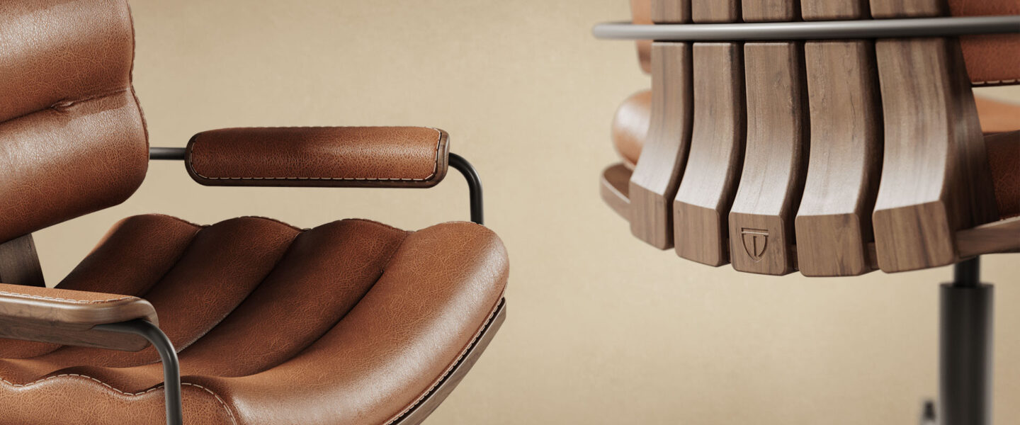 Thomas I Office Chair Wood Tailors Club Riveting Craftsmanship